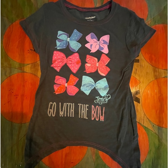 Nickelodeon | Shirts & Tops | Jojo Siwa Shirt Large Girls Black Short ...